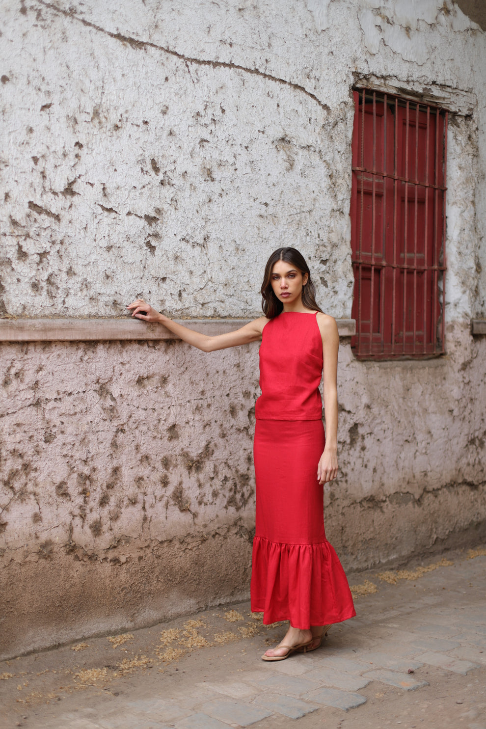 Pollera Tania Roja – Marina Mia