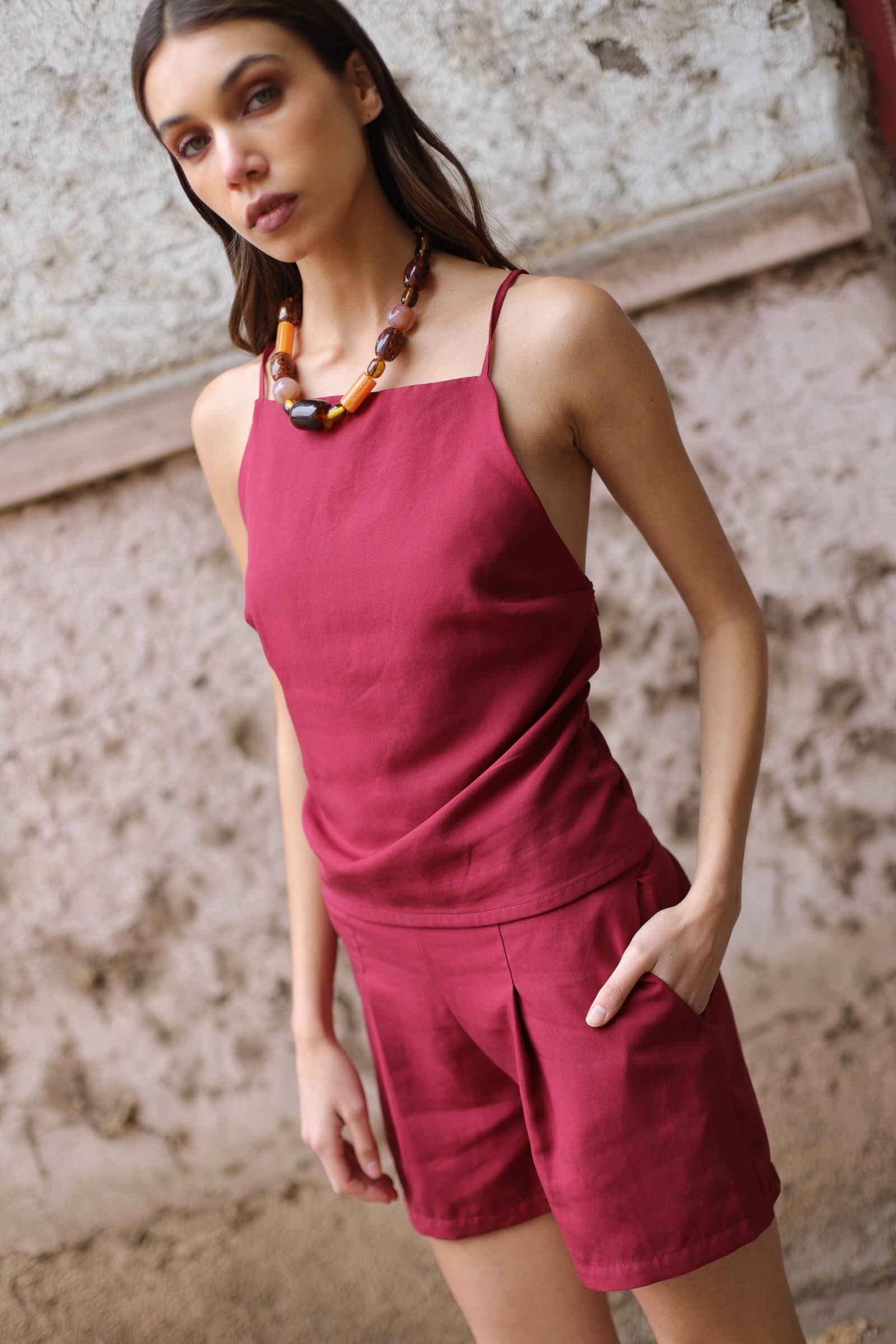 Blusa Tania Burdeo – Marina Mia